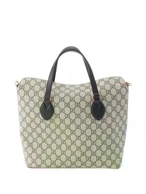 Gucci 2000-2015 Gg Supreme Linea A Fold Over Tote Satchel