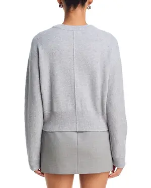 Aqua Cashmere Dolman Sleeve Cardigan Exclusive - Light Grey