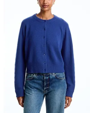 Aqua Cashmere Dolman Sleeve Cardigan - Space Blue