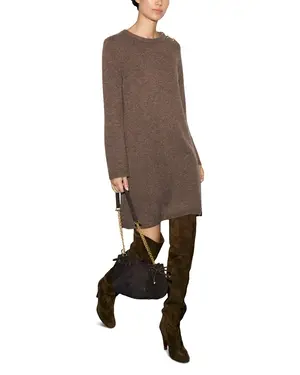 Gerard Darel Wool Shift Sweater Dress