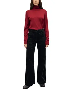 Gerard Darel Mael Cotton Stretch Flare Pants - Cinnamon