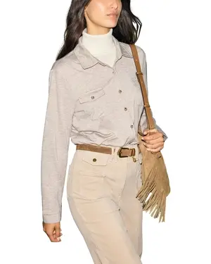 Gerard Darel Barba Straight Shirt - Beige