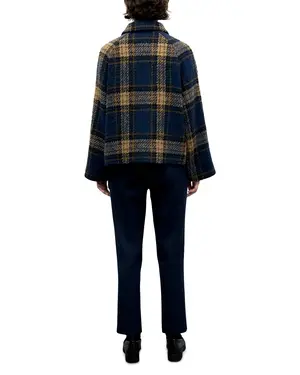 Gerard Darel Almy Plaid Coat