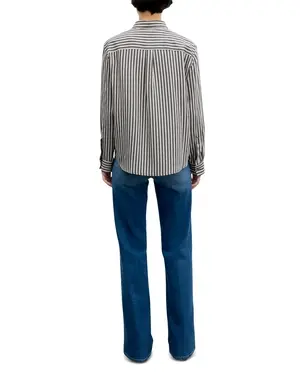 Gerard Darel Loris Printed Button Front Blouse