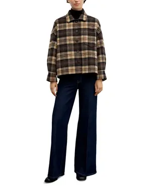 Gerard Darel Josia Printed Button Front Shacket