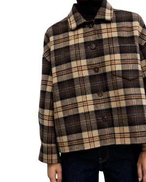 Gerard Darel Josia Printed Button Front Shacket
