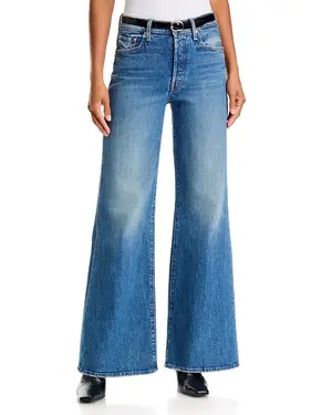 MOTHER The Tomcat Roller Sneak Wide Leg Jeans - On A Roll