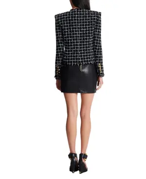 Balmain Cropped Tweed Jacket