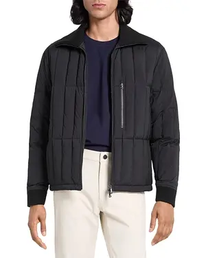 Theory Varet Quilted Bomber In Motion Nylon - Black