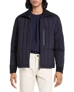 Theory Varet Quilted Bomber In Motion Nylon - Eclipse