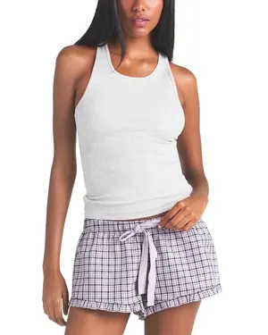 SKIMS Cotton Poplin Sleep Shorts - Iris Mica