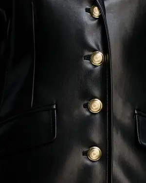 Cinq À Sept Saule Faux Leather Blazer Dress