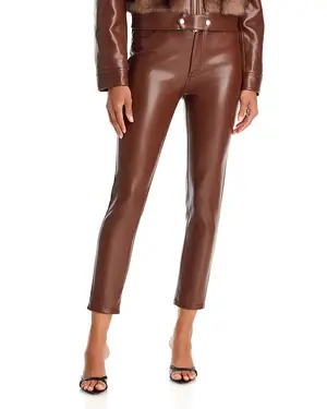 Cinq À Sept Faux Leather Frankie Pants - Espresso