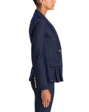 Cinq À Sept Arlene Denim Flare Hem Blazer