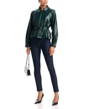 Cinq À Sept Briar Faux Leather Belted Jacket