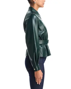 Cinq À Sept Briar Faux Leather Belted Jacket