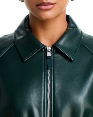 Cinq À Sept Briar Faux Leather Belted Jacket
