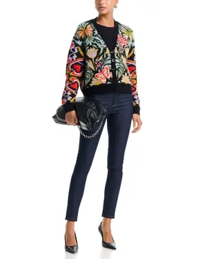 Cinq À Sept Psychedellic Amour Embellished Cardigan