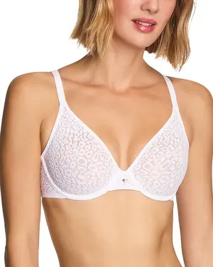Wacoal High Bar Plunge Underwire Bra White
