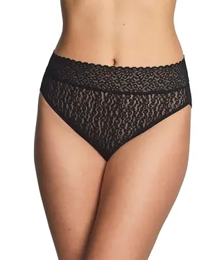 Wacoal High Bar High Cut Lace Panties Black