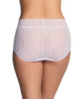 Wacoal High Bar Lace Briefs - White