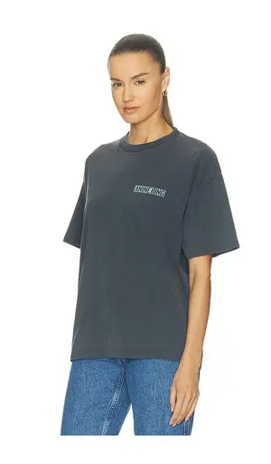 ANINE BING Cade Tee Palm In Black