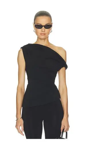 Simkhai Zerra Draped Top - Black