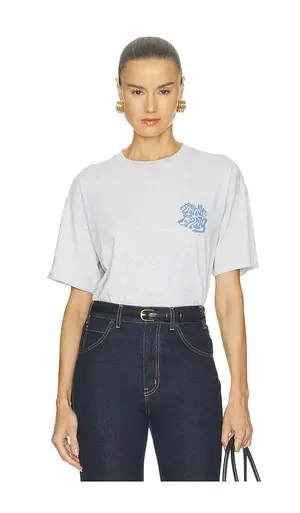 ANINE BING Cade Tee Wave In Light Grey