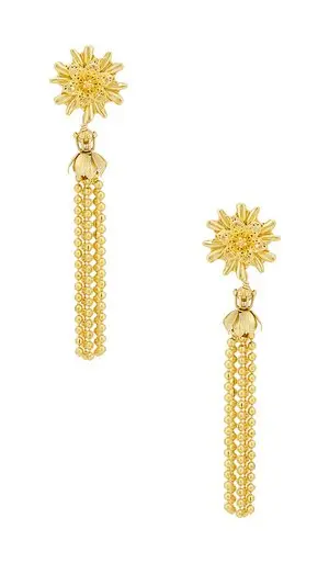 Brinker & Eliza Shimmy Earrings In Metallic - Gold