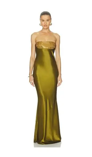 Retrofete Graziella Embellished Maxi Dress - Basil