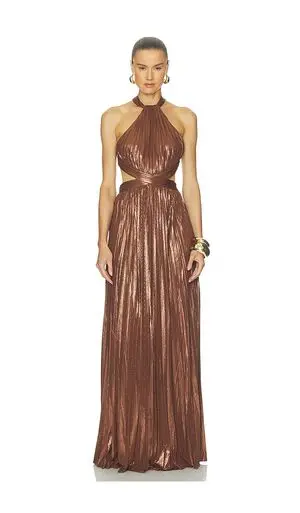 Retrofete Metallic Shell Gown