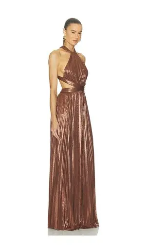 Retrofete Metallic Shell Gown