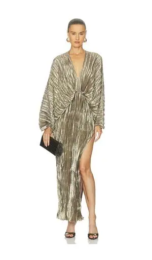 L'IDEE De Luxe Gown In Metallic Gold - Dark Gold Shimmer