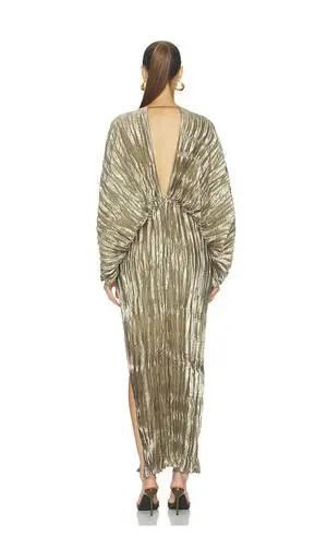 L'IDEE De Luxe Gown In Metallic Gold