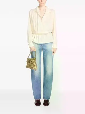 Dries Van Noten Jacquard Envelope Bag - Gold