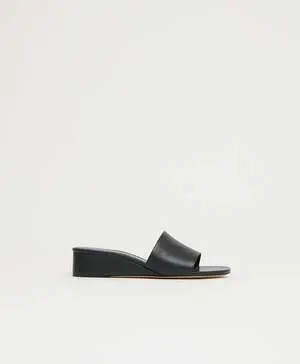 MANSUR GAVRIEL Suede Zeppa Slide - Black