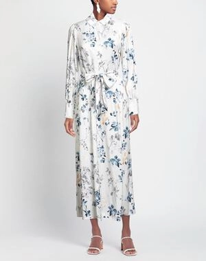 PUROTATTO Floral-print Jacquard Maxi Shirt Dress