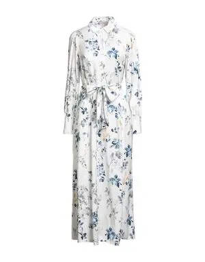 PUROTATTO Floral-print Jacquard Maxi Shirt Dress