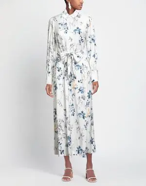 PUROTATTO Floral-print Jacquard Maxi Shirt Dress
