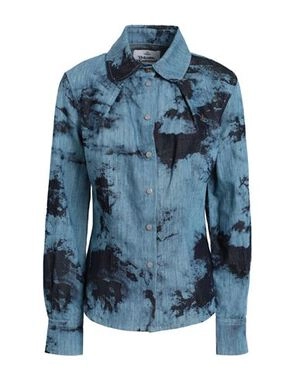 VIVIENNE WESTWOOD Cotton And Linen Denim Shirt - Blue