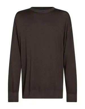 Paul & Shark Virgin Wool Dark Sweater - Brown