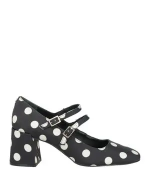 Cosmoparis Polka-dot Satin Mary Jane Pumps