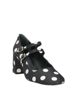 Cosmoparis Polka-dot Satin Mary Jane Pumps