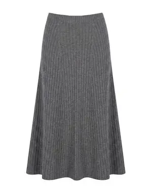 TWINSET Midi Skirt Size Wool, Cashmere