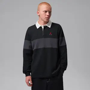 JORDAN Brooklyn Long-sleeve Polo - Black