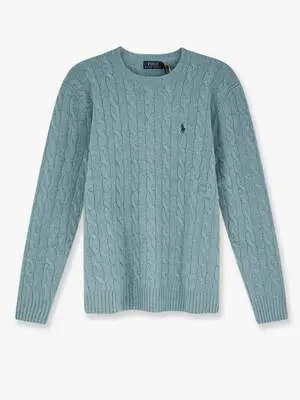 Polo Ralph Lauren Wool And Cashmere Cable Knit Sweater - Blue