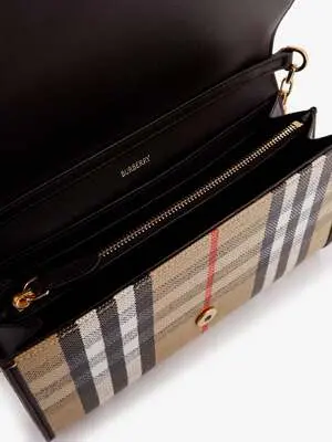 Burberry Coated Canvas With Check Pattern
