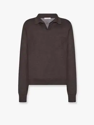 THE ROW Pauli Wool And Silk Blend Sweater - Brown