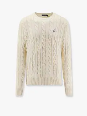 Polo Ralph Lauren Cotton Sweater With Cable Knit - White