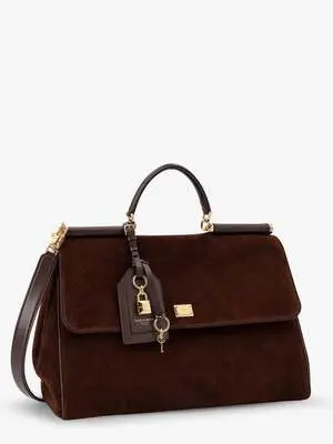 Dolce & Gabbana My Sicily Suede Handbag - Brown